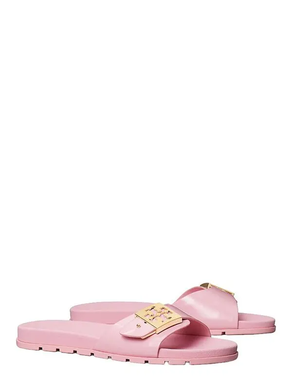 Tory Burch Buckled Slide Sandals - Rosa Candy