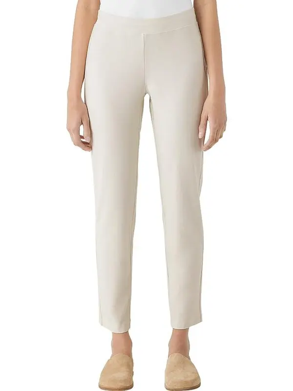 Eileen Fisher Slim Ankle Pants - Bone