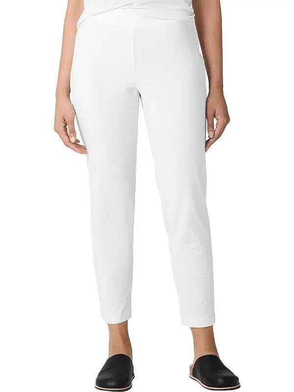 Eileen Fisher Slim Ankle Pants - White