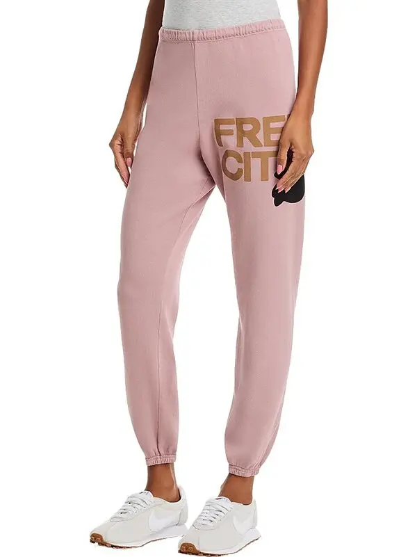 FREECITY Cotton Logo Sweatpants - Ballerina Golden
