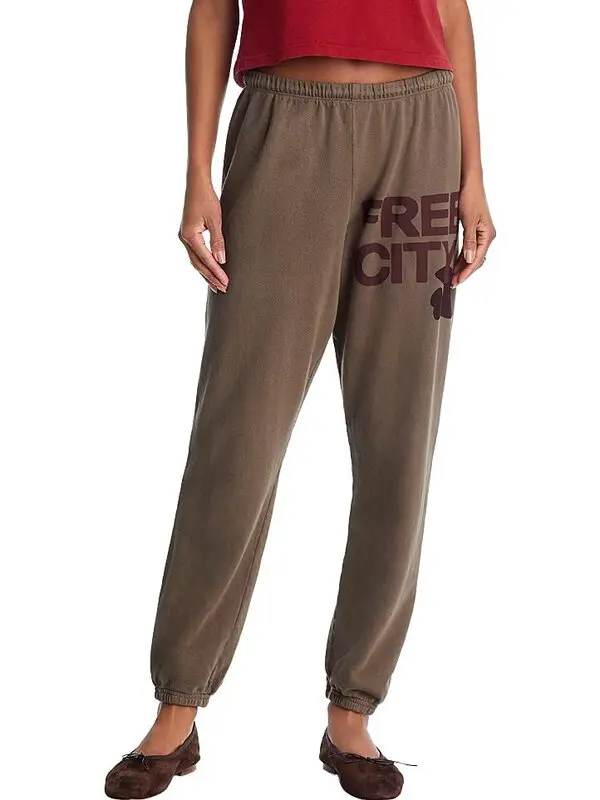 FREECITY Cotton Logo Sweatpants - Coco Pony