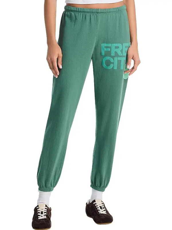 FREECITY Cotton Logo Sweatpants - Eatgreen