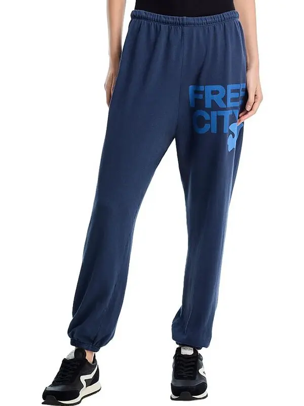 FREECITY Cotton Logo Sweatpants - Moonshroom Blues
