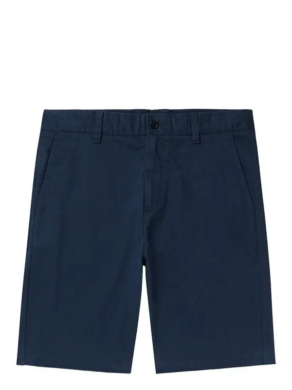 Nn07 Crown 1090 Straight-leg Twill Shorts - Blue