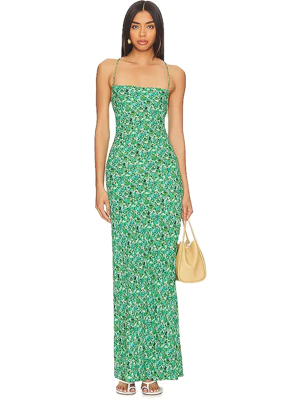 Faithfull The Brand Lusia Midi Dress - Green Floral