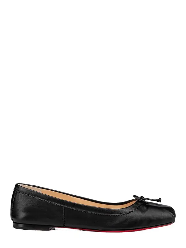 CHRISTIAN LOUBOUTIN Mamadrague Leather Ballet Flats - Black