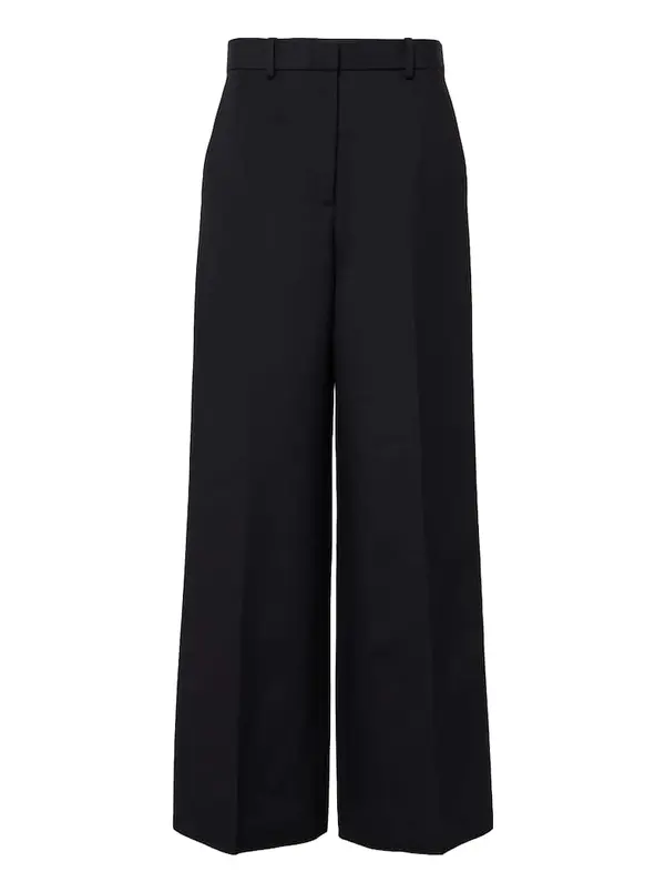 Khaite Bacall Low-rise Wide-leg Trousers - Black
