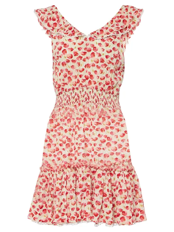 Poupette St Barth Bruna Polka-dot Mini Dress - White