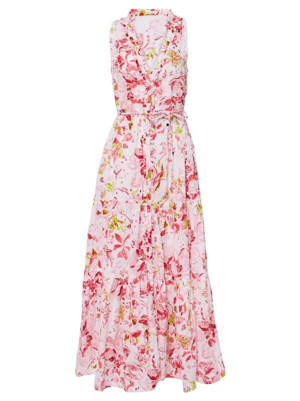 Poupette St Barth Nana Floral Maxi Dress - White
