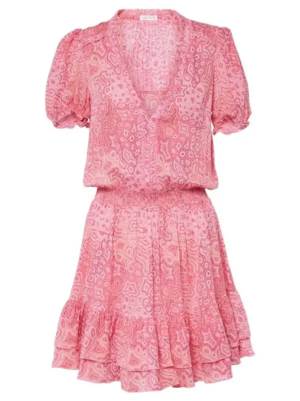 Poupette St Barth Bibi Printed Mini Dress - Pink