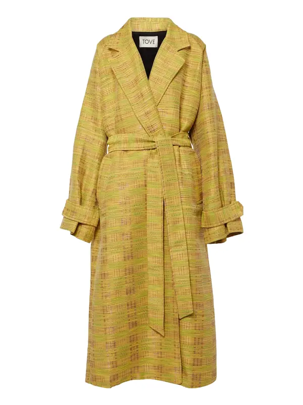 Tove Jacqui Belted Trench Coat - Yellow