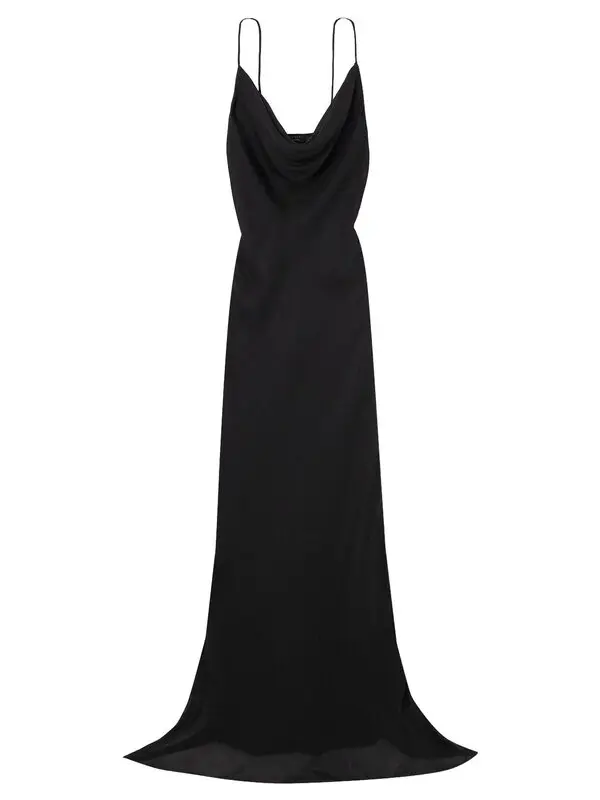 Rosamosario Silk Maxi Dress - Black