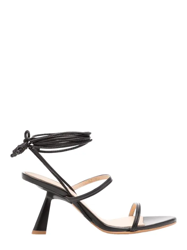 ALOHAS Kendra 65mm Leather Sandals - Black