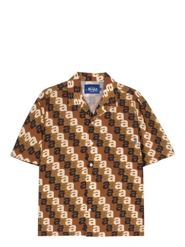 AWAKE NY Logo-print Shirt - Brown