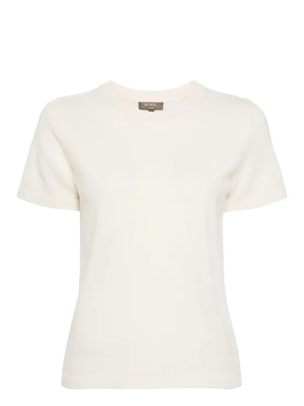 N.peal Crew-neck Cashmere T-shirt - Neutrals
