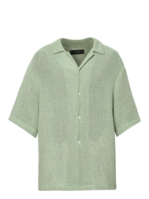 Amiri Spread-collar Mesh Shirt - Green