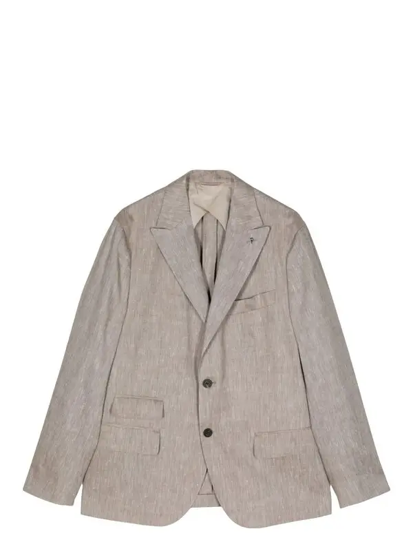 Peserico Notched-lapels Single-breasted Blazer - Brown