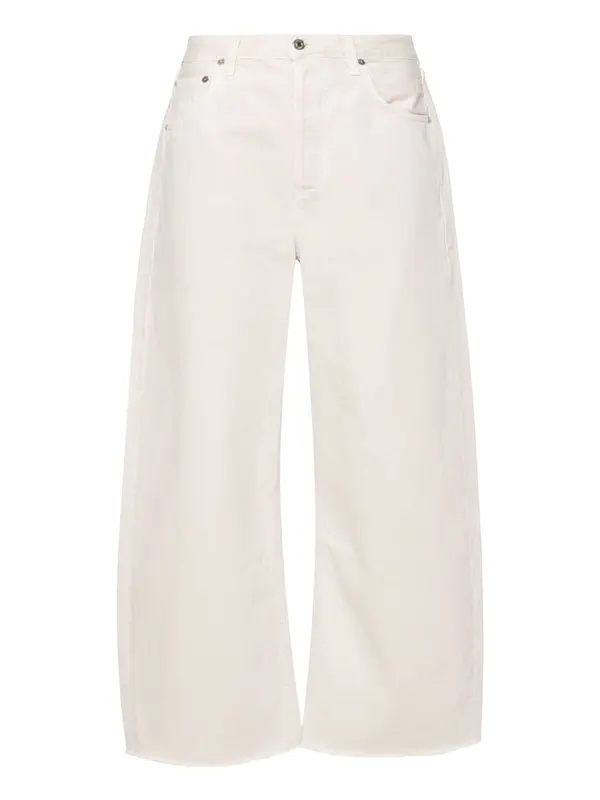 Citizens Of Humanity Ayla Cropped Wide Leg Jeans - Neutrals
