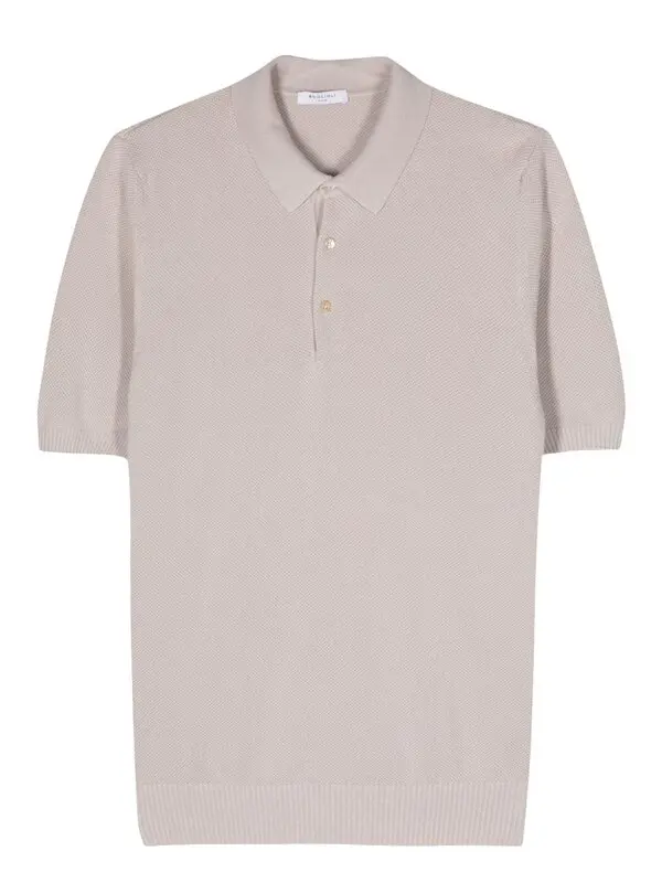 Boglioli Piqué Cotton Polo Shirt - Grey