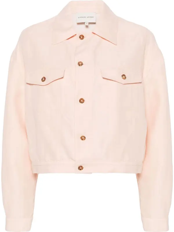 Loulou De Saison Shantung Buttoned Jacket - Pink