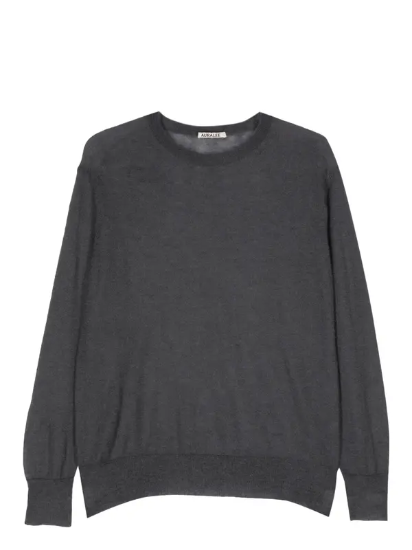 Auralee Semi-sheer Fine-knit Jumper - Grey