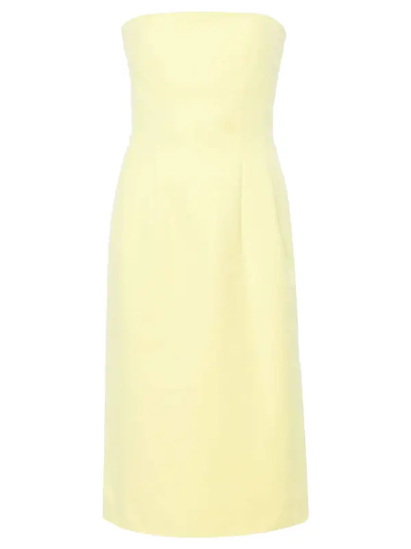 Sportmax Bandeau-style Midi Dress - Yellow