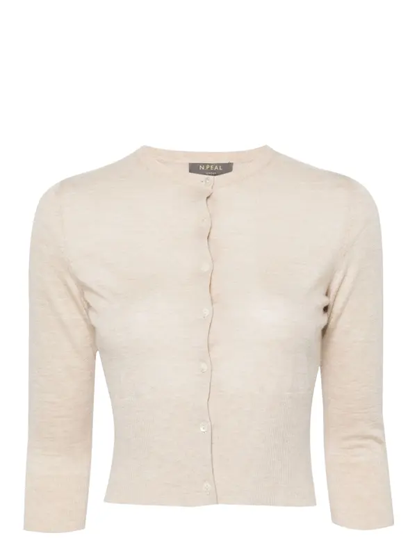 N.peal Darcie Cashmere Cardigan - Neutrals