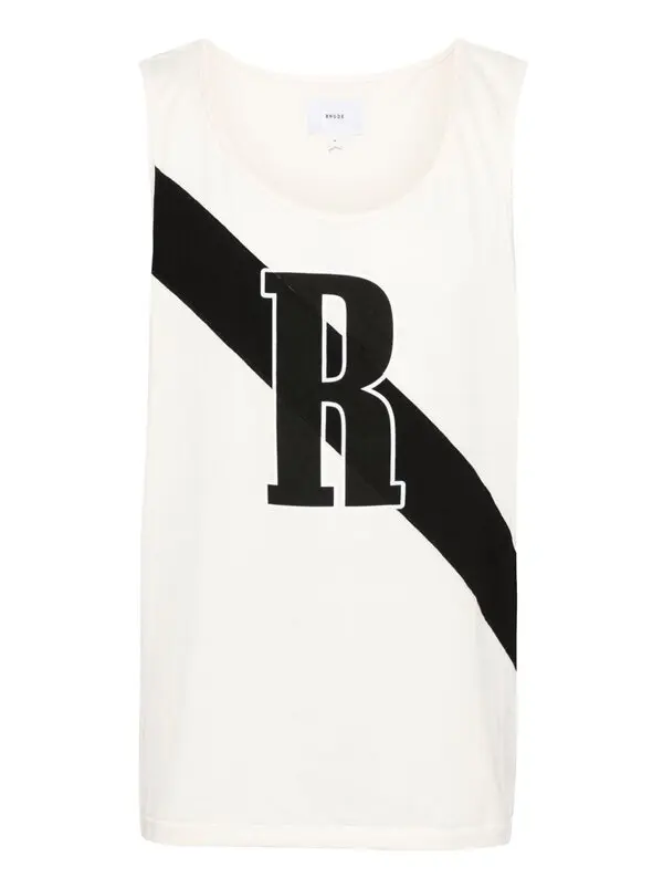 Rhude Diagonal-stripe Tank Top - Neutrals