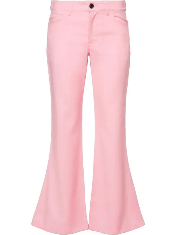 Marni Grain De Poudre Flared Trousers - Pink