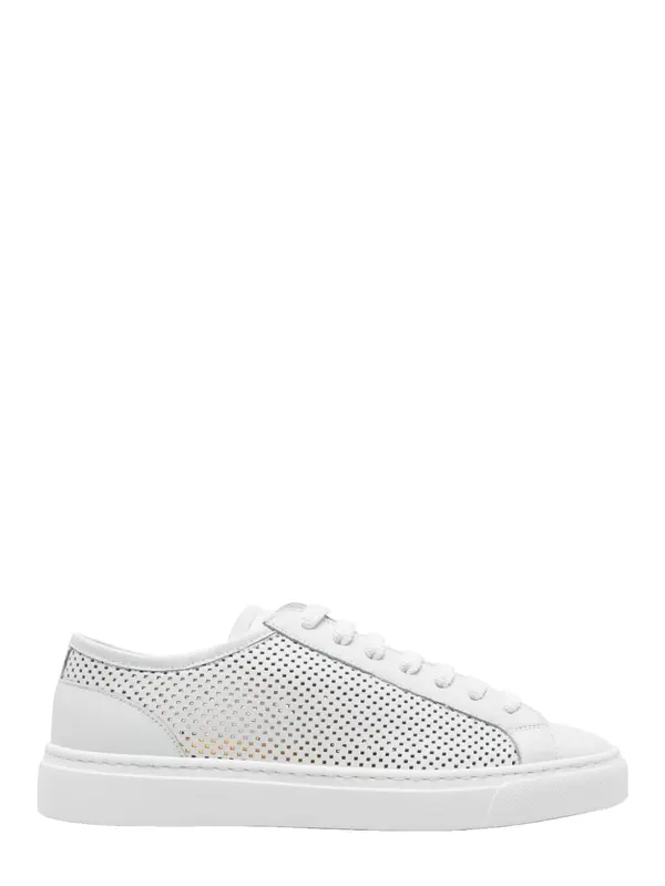 DOUCAL'S Perforated Leather Sneakers - White