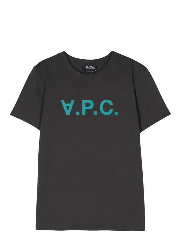 A.p.c. Logo-print T-shirt - Grey