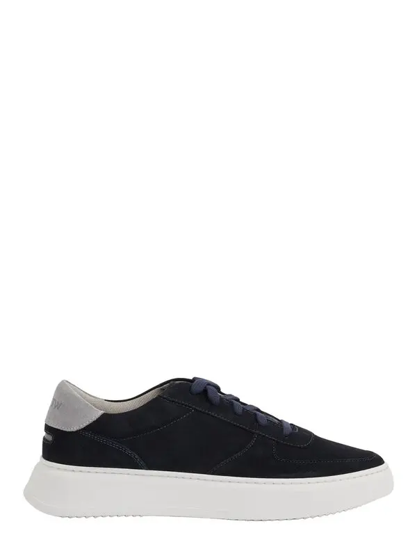 UNSEEN Footwear Marais Suede Trainers - Navy/grey