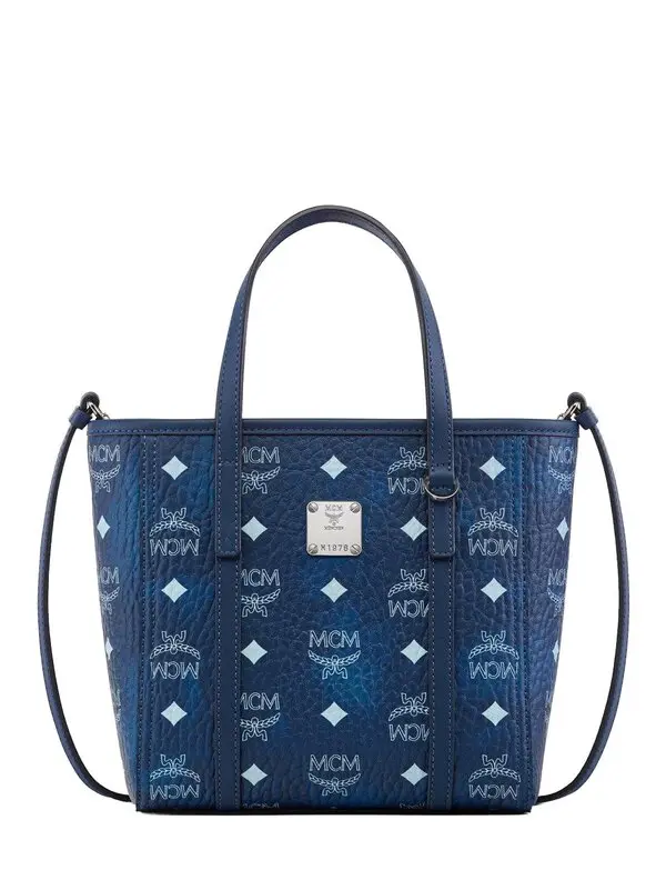 Mcm Toni Top-zip Shopper - Blue Visetos