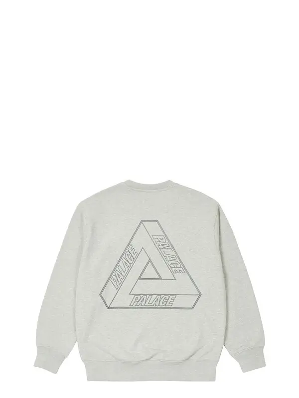 PALACE Tristitch Crew - Light Grey Marl