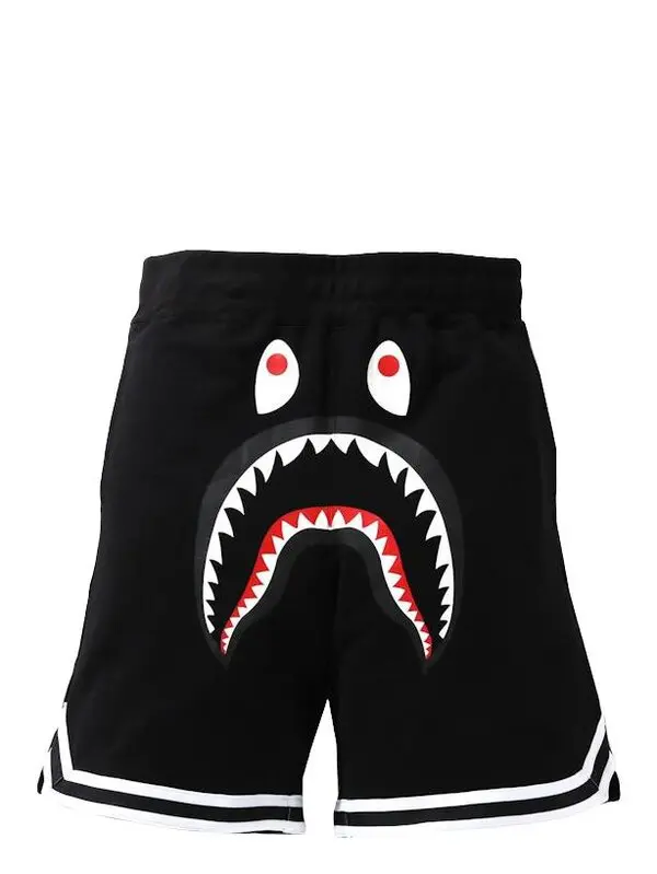 A BATHING APE Shark Basketball Sweatshort - Black