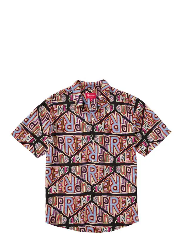 Supreme Perspective Rayon Short Sleeve Shirt - Black