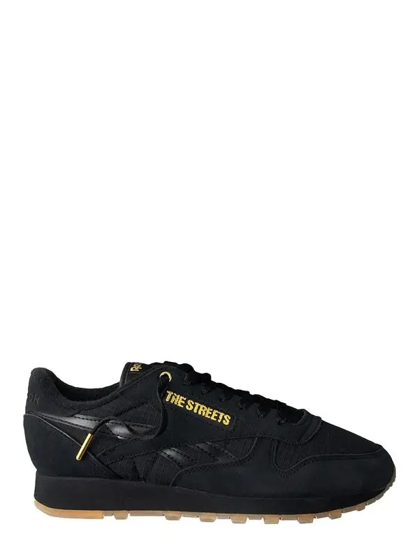 REEBOK Classic Leather Sneakers - Black/gold Metallic/white