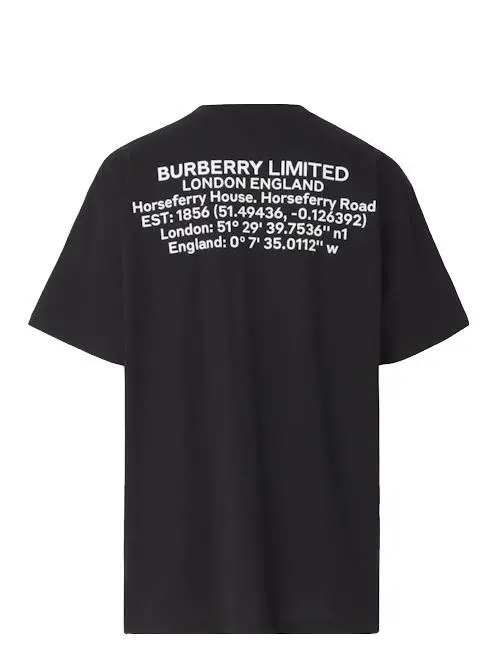 Burberry Location Print T-shirt - Black