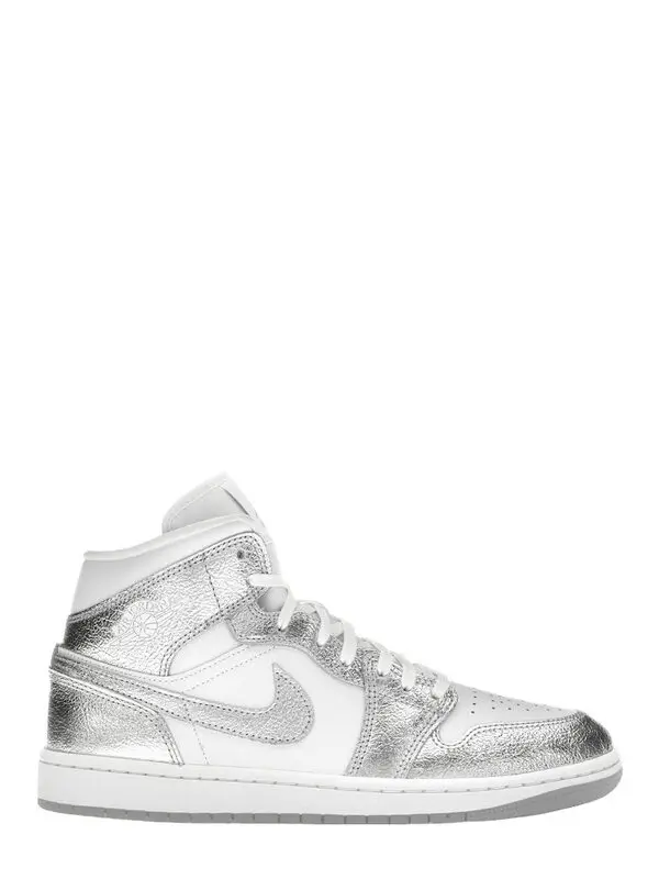 JORDAN 1 Mid Se Sneakers - White/wolf Grey/metallic Silver