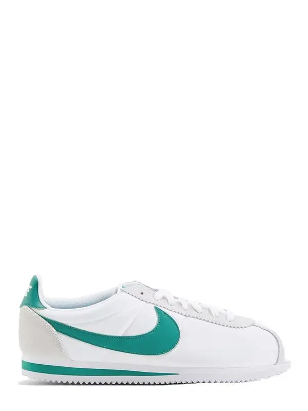 Nike Classic Cortez Nylon Sneakers - White/green Noise