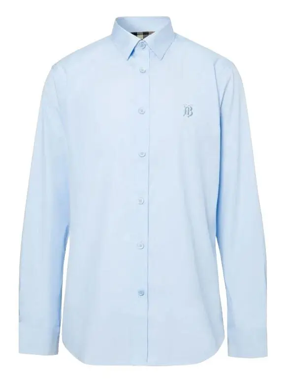 Burberry Ekd Embroidered Shirt - Blue