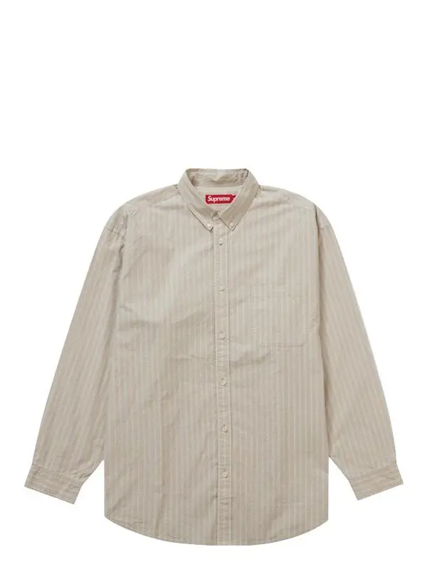 Supreme Loose Fit Stripe Shirt - Tan