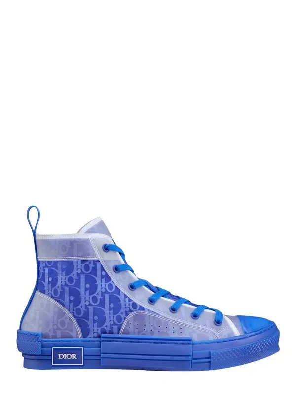 Dior B23 High Top Sneakers - Blue/transparent