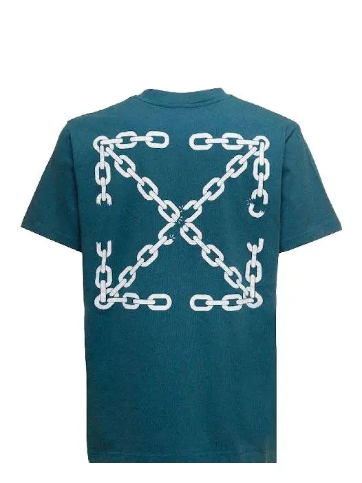 Off-White Chain Arrow Slim Short Sleeve Tee Shirt - Duck Green