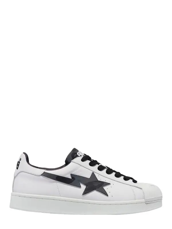 BAPE A Bathing Ape Skull Stain Sneakers - White/black