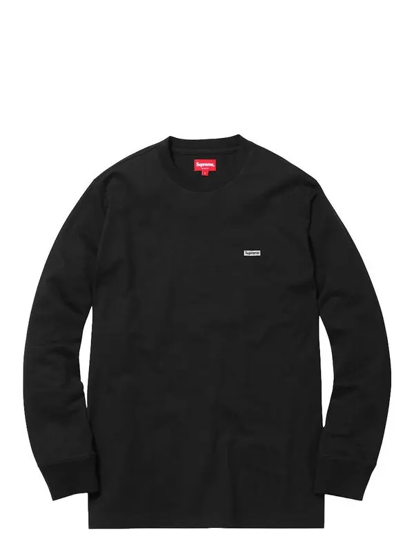 Supreme Metallic Box Logo Long Sleeve Tee Shirt - Black