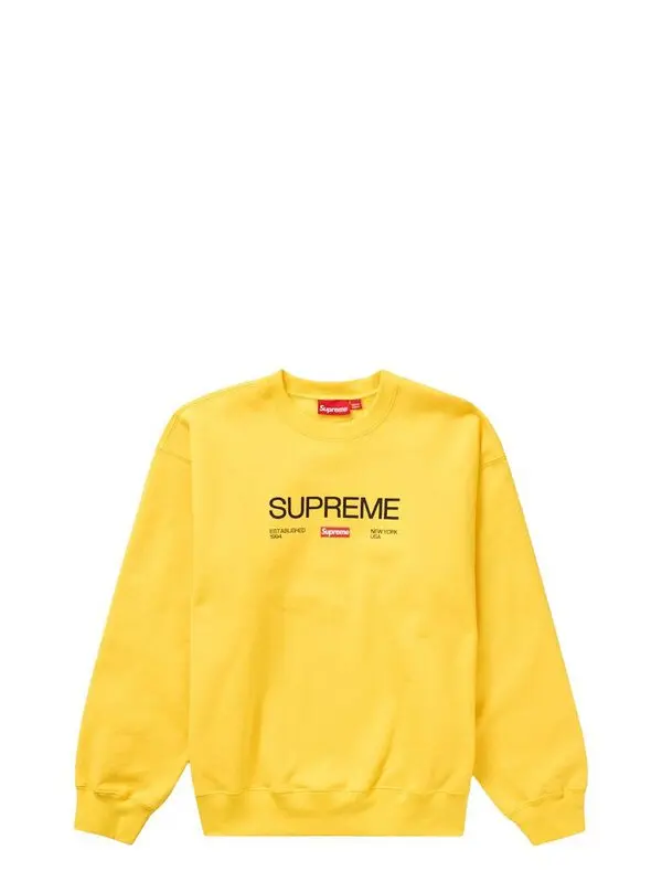 Supreme Established Crewneck Sweatshirt - Yellow