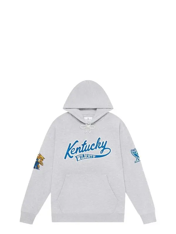 OVO X Ncaa Kentucky Wildcats Hoodie - Ash Heather Grey