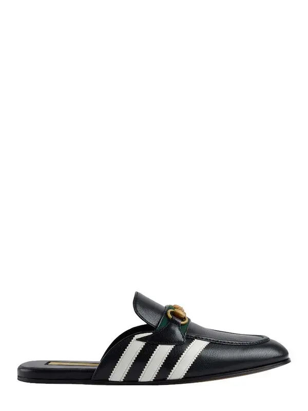 Gucci X Adidas Horsebit Slippers - Black