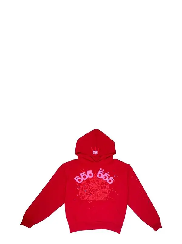 SP5DER Worldwide Angel Number 555 Hoodie - Red